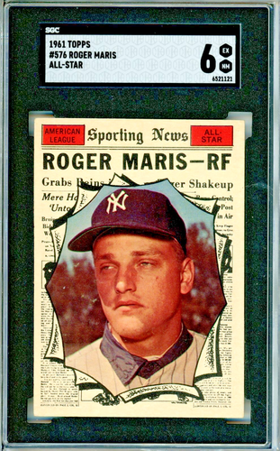 1961 Topps Roger Maris AS baseball card, SGC graded EX-MT 6 , #576 in ...