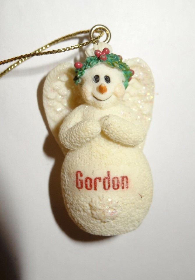 Snowman Angel Christmas Ornament Snowangel Sparkle Ganz Pre-Printed ...