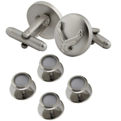 GENUINE U.S. AIR FORCE CUFF LINKS AND STUDS: EAGLE DEVICE | eBay