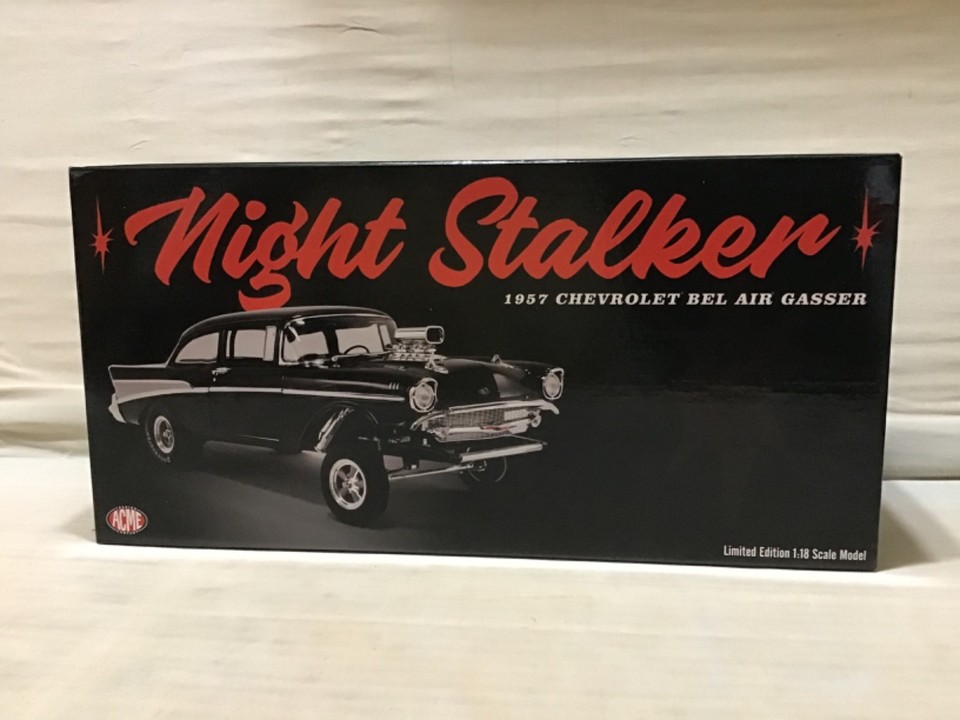 NIGHT STALKER 1957 CHEVROLET BEL AIR GASSER 1/18 ACME CAST NHRA # ...
