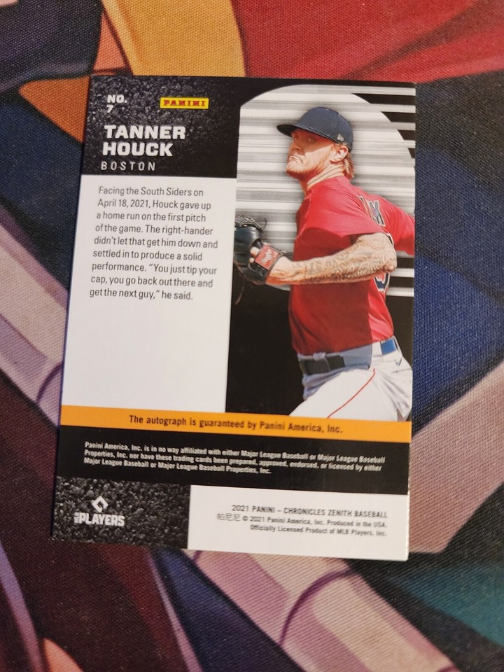 2021 Panini Chronicles Zenith Tanner Houck Auto Rookie RC #7 Boston Red ...