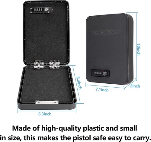 Gun Safes for Pistols, Small Pistol Safe Portable Safe Plastic Car ...