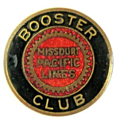 vintage MISSOURI PACIFIC LINES BOOSTER CLUB enamel brooch pin pinback ...