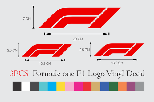 3 PCS Formula One F1 Racing Logo Vinyl Decal Car Truck Windows 4 & 11 ...