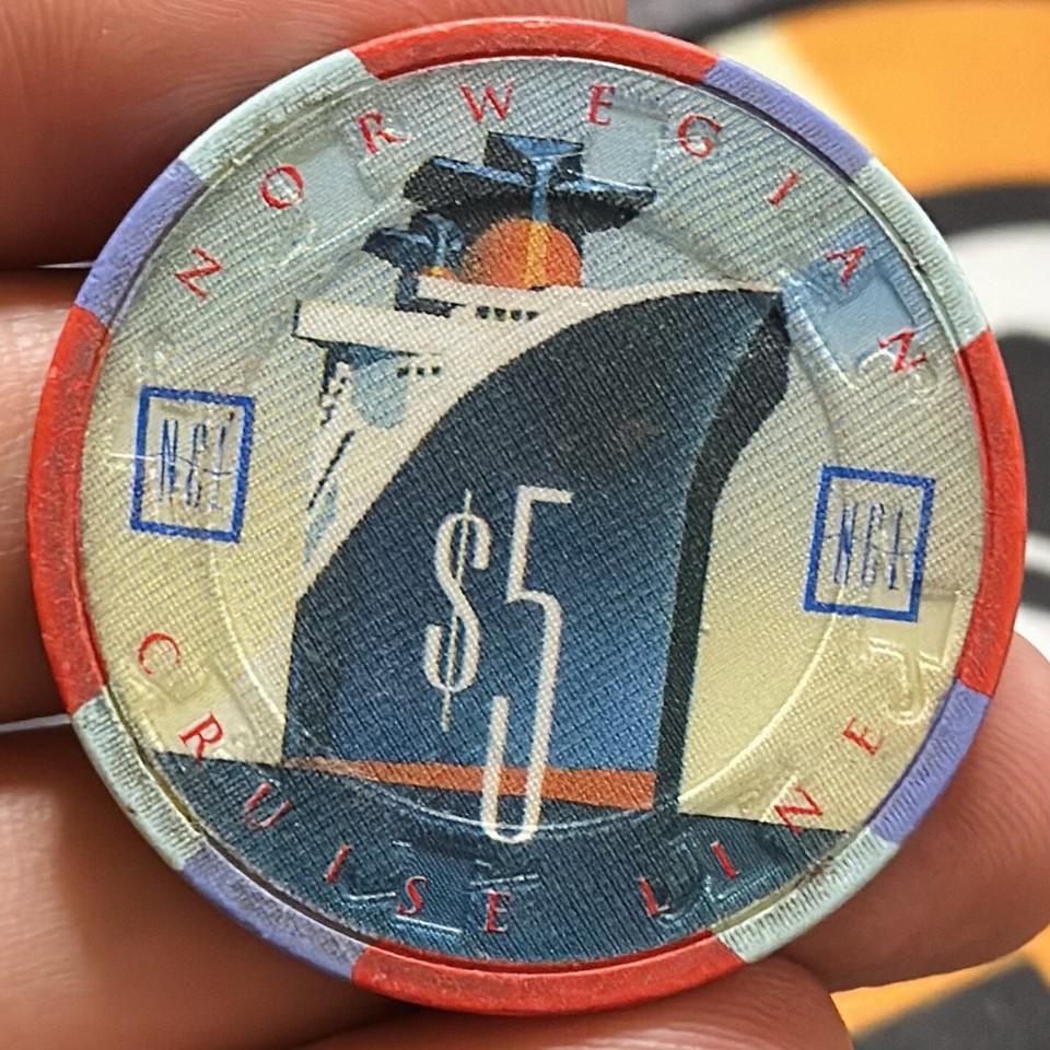 Norwegian Cruise Line Large Inlay $5 RHC Chip | eBay