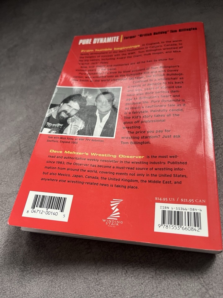 WWE WWF Pure Dynamite Kid Wrestling Book Autobiography Tom Billington ...