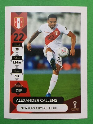 2022 ROAD TO QATAR WC FIFA #072 ALEXANDER CALLENS Peru Soccer Team ...