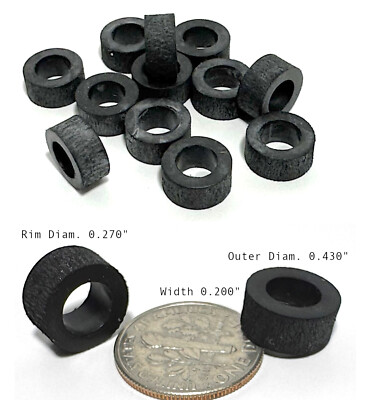 12pc 1993 TYCO TCR HO Slot Less Car REAR TIRES Unused Factory Parts ...