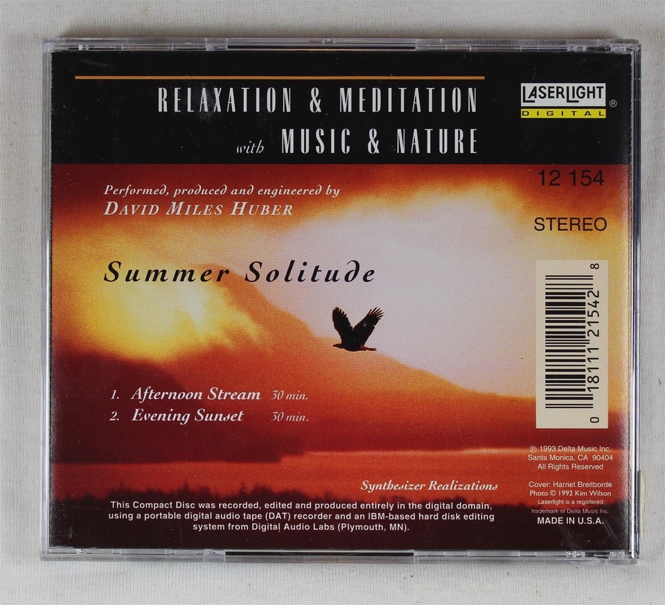 Relaxation & Meditation with Music & Nature Summer Solitude (CD, 1993 ...