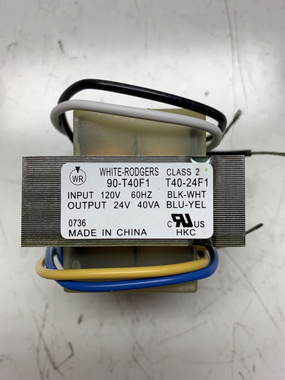 WHITE-RODGERS 24V 40VA STANCOR 90-T40F1 CLASS 2 T40-24F1 TRANSFORMER ...