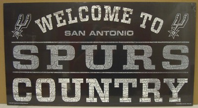 SAN ANTONIO SPURS WELCOME TO SPURS COUNTRY WOOD SIGN 13"X24'' NEW ...
