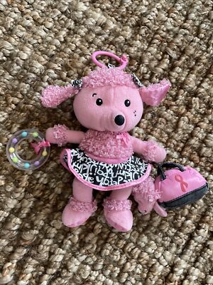 Infantino Rattle Pink Puddle Dog Puppy Dog with Purse | eBay