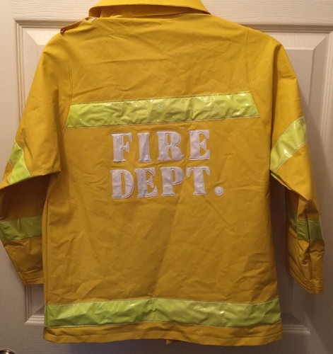 Fireman Fire Chief Jacket Coat Child Halloween Costume Pretend Play One ...