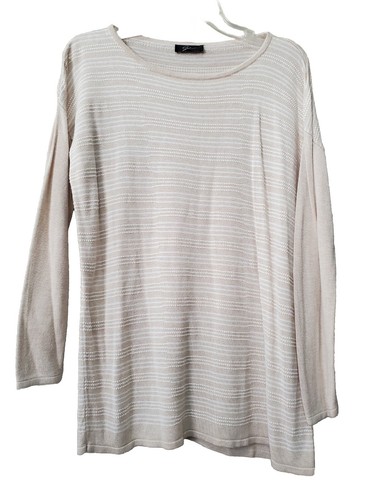 Cyrus Knits Rayon Textured Lightweight Beige Pullover Sweater Tunic ...