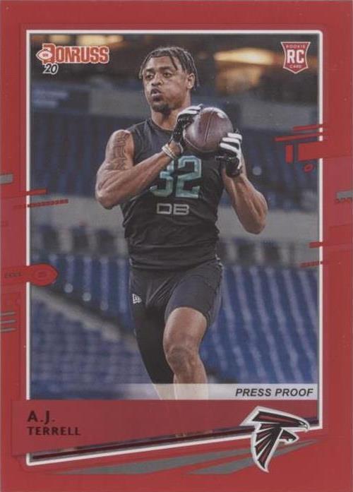 2020 Panini Donruss - Rookie A.J. Terrell #255 Press Proof Red (RC) for ...