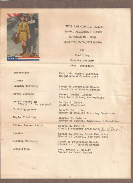 1950 Boy Scout of America UNCLE SAM Council Letterhead | eBay