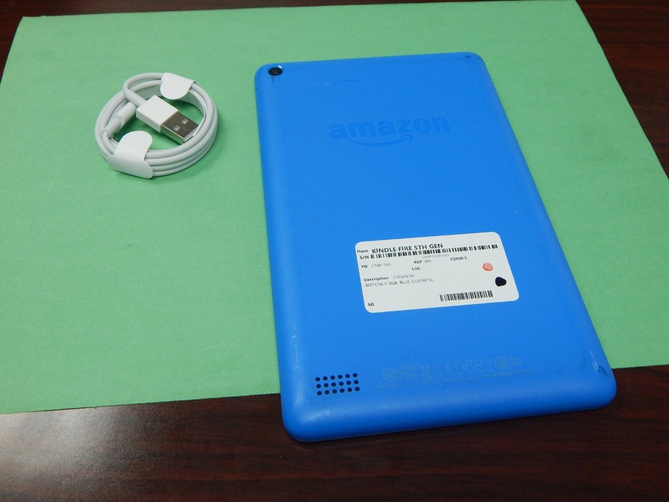 Amazon Kindle Fire 5th Gen Wi-Fi, 8GB SV98LN BLUE FREE BUNDLE ...