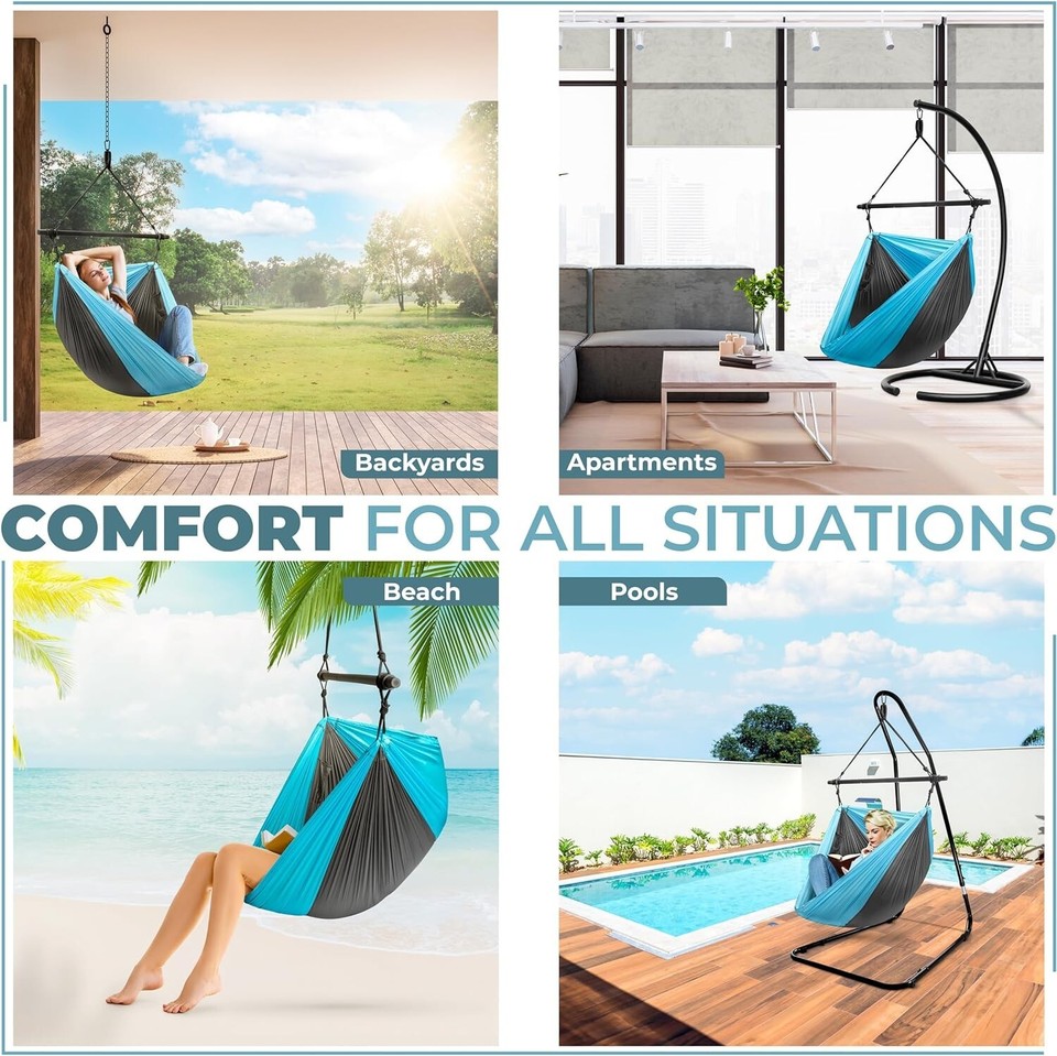 Sorbus Hanging Hammock Chair - Collapsible and Lightweight Outdoor ...