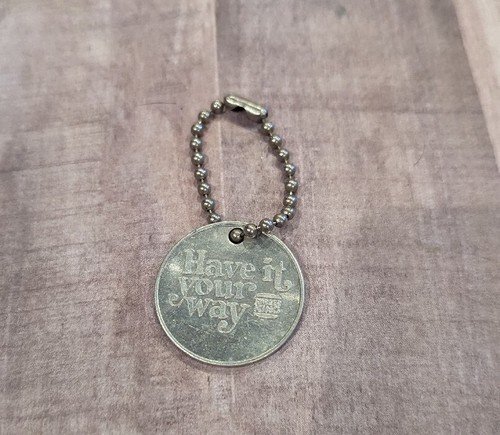 Vintage Burger King Fast Food Token Coin Keychain | eBay