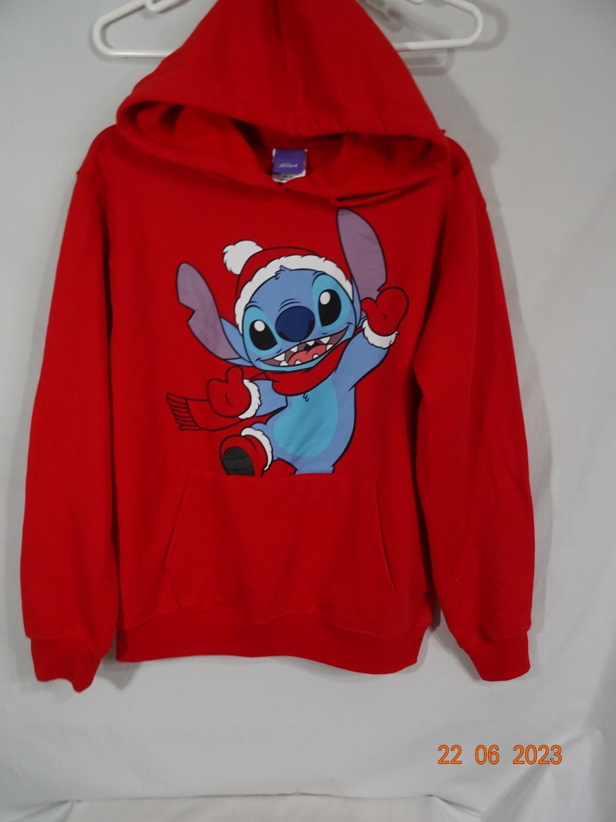 Disney Lilo & Stitch Santa Stich Fleece Hooded Pullover Jacket Adult 7 ...