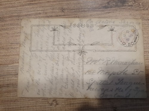 GENEALOGY POSTCARD R MONAGHAN 108 MORPETH STREET SPITTAL TONGUES ...