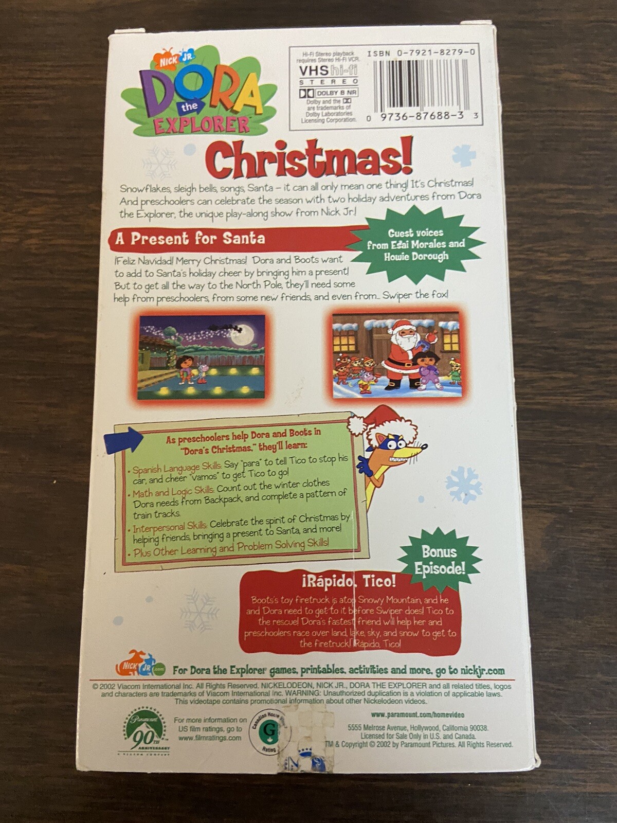 Dora the Explorer - Doras Christmas 2 Merry Adventures VHS 2002 ...