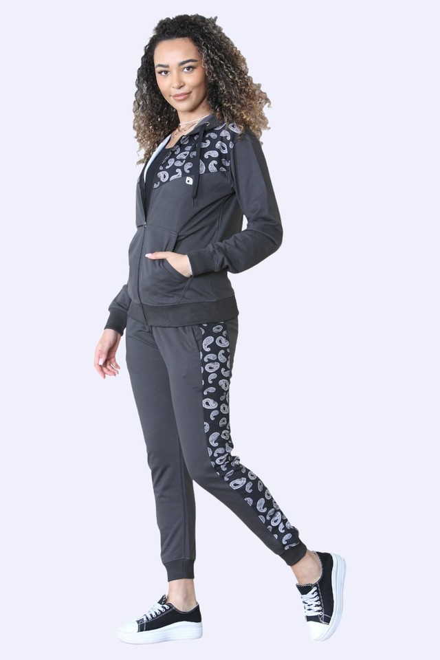 Womens Tracksuit Zip Up Women’s Sportswear Set 3 Pcs Terry Tracksuit ...