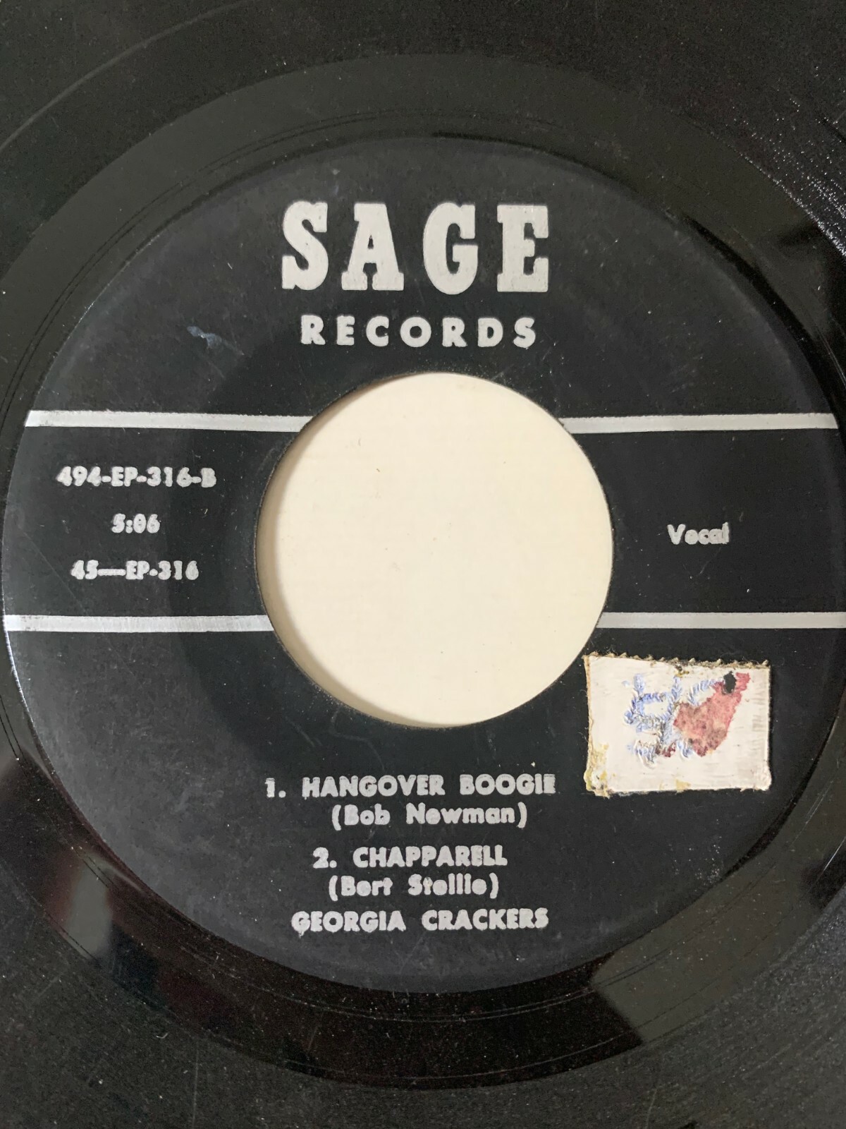 Rare Hillbilly Country Bopper EP 45/ Georgia Crackers "Hangover Boogie ...
