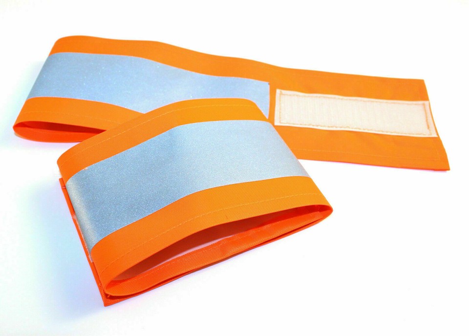 Hi Visibility Reflective Armband Arm Bands Orange Printed SECURITY 18 ...