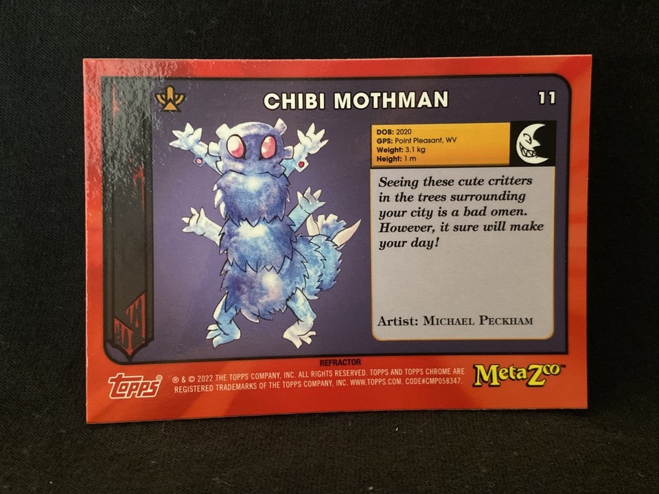 2022 Topps Chrome MetaZoo Cryptid Nation Refractor #11 Chibi Mothman | eBay