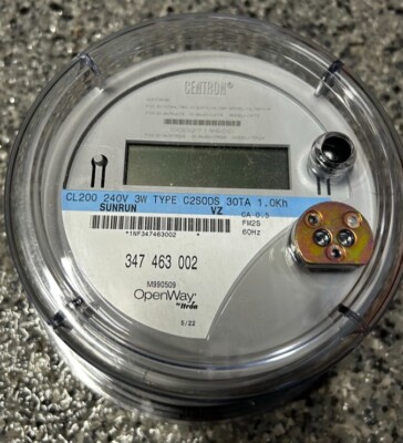 Centron Itron Sunrun OpenWay Smart Meter CL200 240V 3W C2SODS | eBay