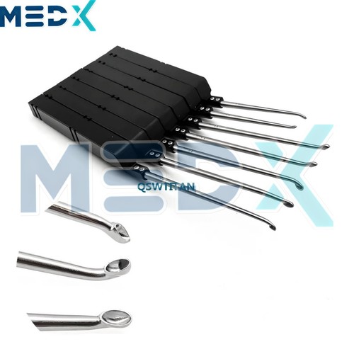 Bone Curette Black 3 Type Tip Aluminum Handle Veterinary Orthopedic ...