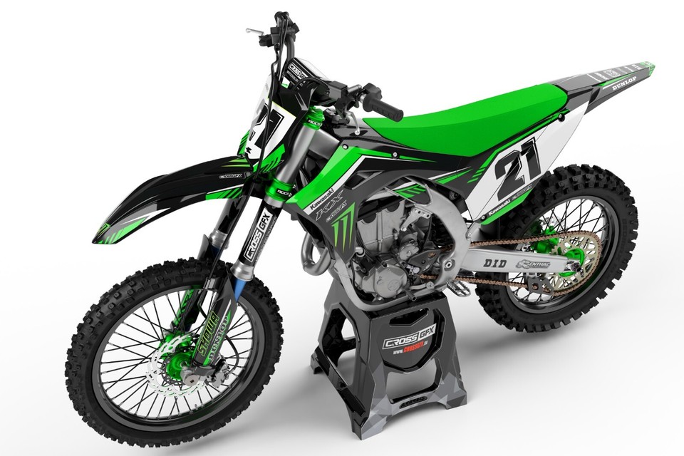 KAWASAKI Complete Graphics KX F KLX 65 85 110 112 125 140 150 230 250 ...