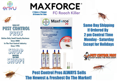 4 tubes Maxforce FC Cockroach German Roach Control Bait Gel (30 grams ...