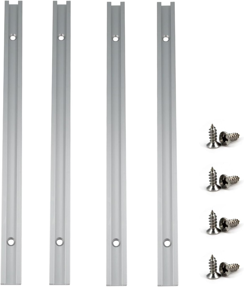 4Pcs 300Mm/12" Aluminum T-Track Slider with Screws Double Cut Profile ...