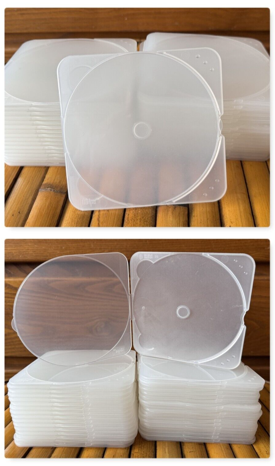 Lot of 34 Clear White Plastic Clamshell Cases for CD/DVDs | eBay