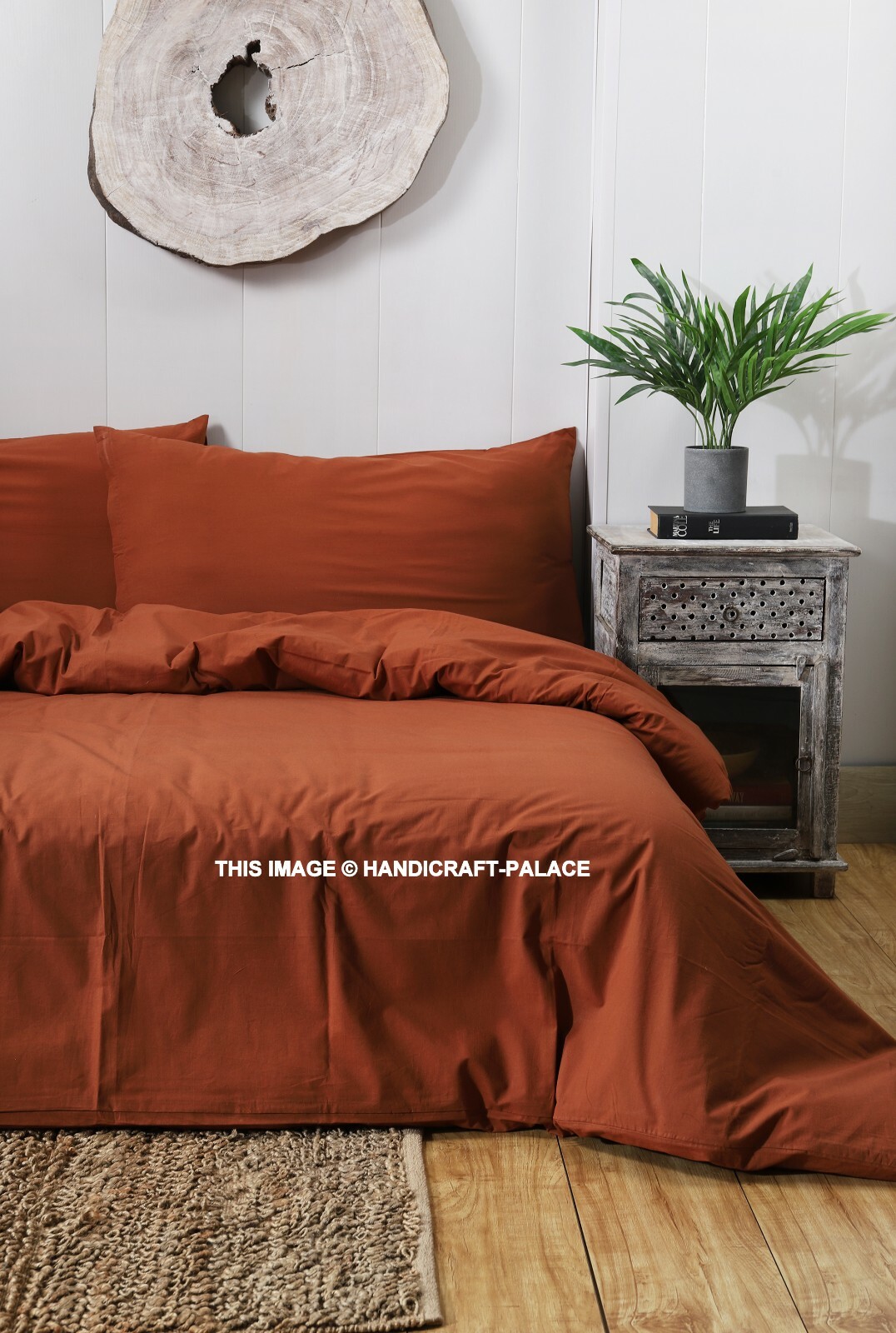 3 Piece Bed Sheet Set Hotel Quality Extra Bed Sheets Rust Color Queen ...