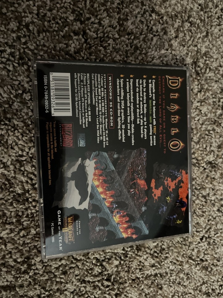 Diablo CD PC Game Blizzard Entertainment 1996 | eBay