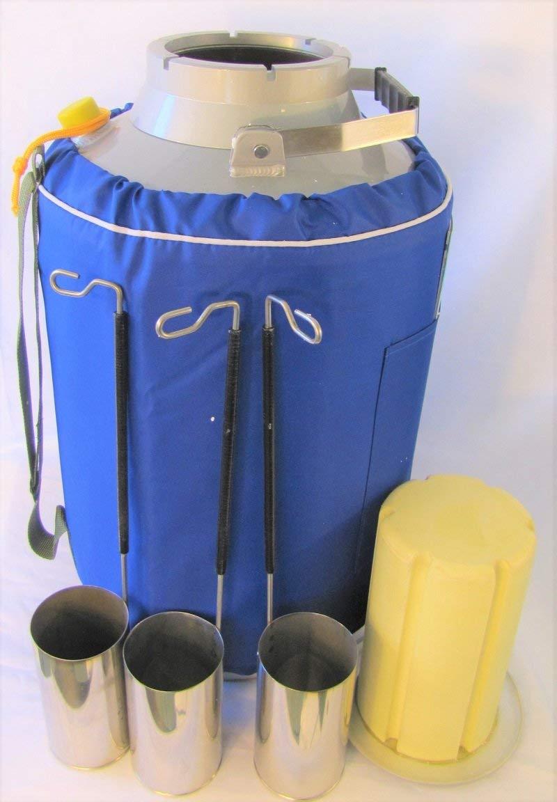 20L Liquid Nitrogen LN2 Storage Tank Container Cryo Dewar Wide Mouth 5 ...