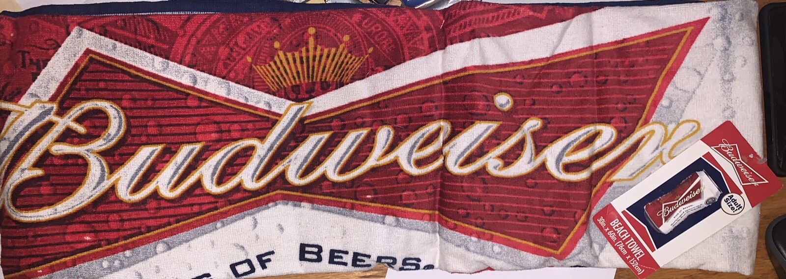 BUDWEISER BEACH TOWEL, ADULT SIZE 30”x 60”, NEW | eBay
