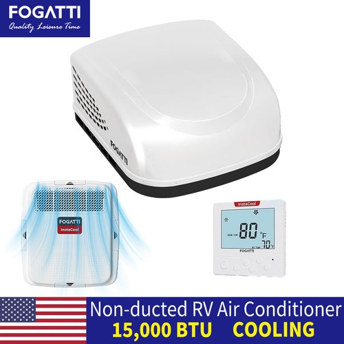 FOGATTI 115V 15,000 BTU RV Air Conditioner Cooling Non-Duted Rooftop RV ...