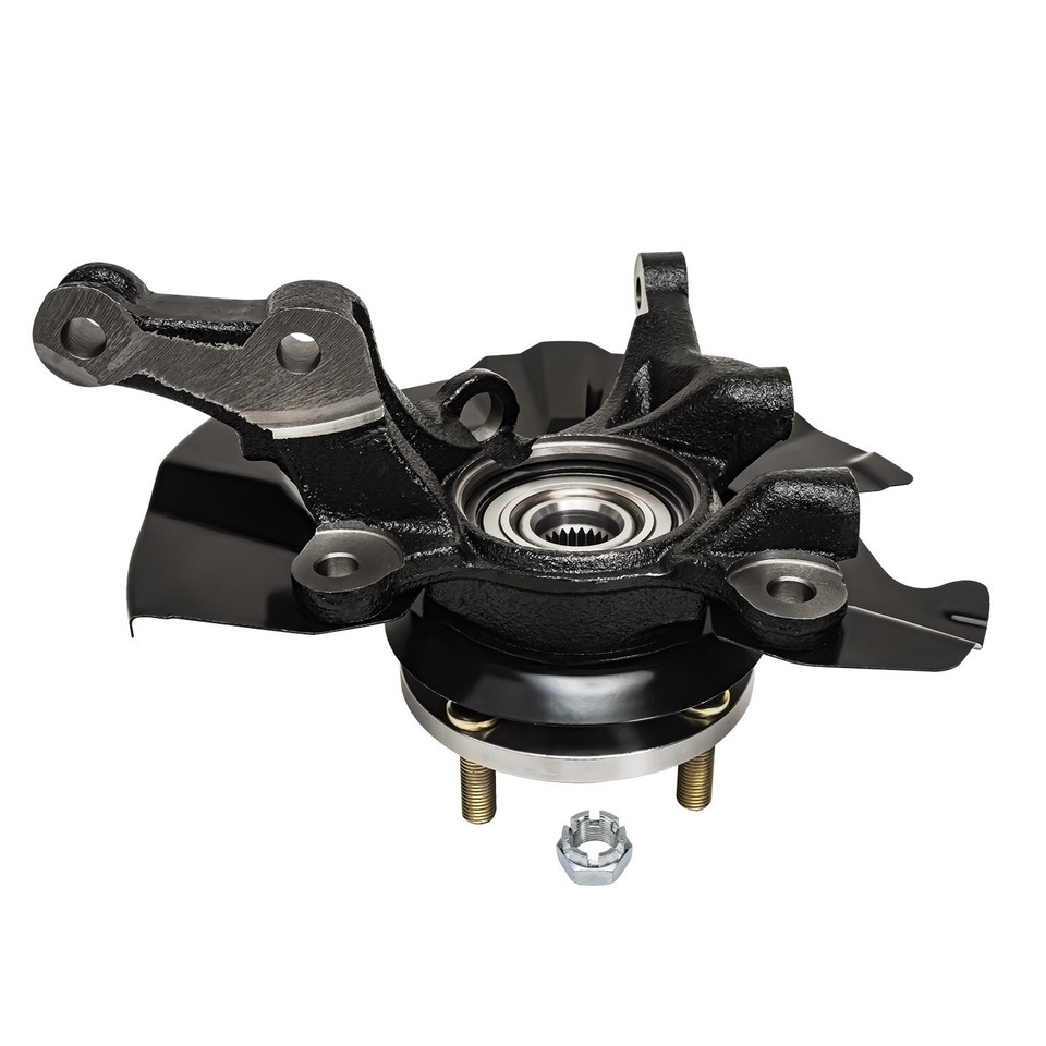 Front Steering Knuckles Hub Bearings Disc Rotors Brake Pads for Hyundai ...
