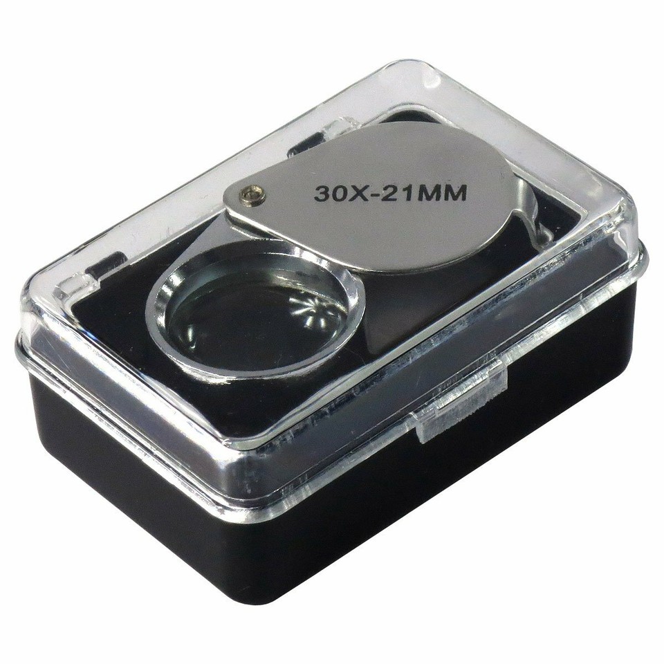 2-Pack 10X + 30X Jewelers Jewelry Eye Loupe Set Optical Magnifying ...