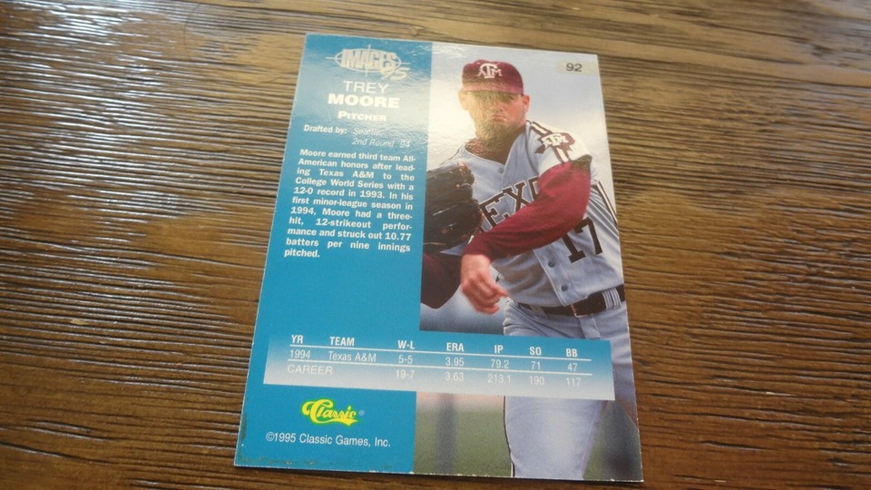 1995 CLASSIC IMAGES # 92 TREY MOORE BASEBALL CARD | eBay