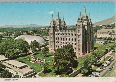 Stanghetta Quadrato Salt Lake Città Utah Continental Cromo Cartolina ...