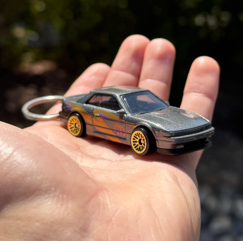 Nissan Silvia S13 Keychain Grey JDM Drift Car Key Ring Vintage 90s Gift ...