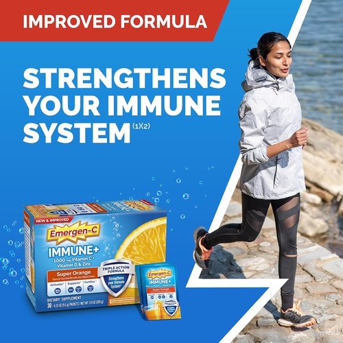 Emergen-C Immune+ Triple Action Immune Support Powder, BetaVia (R ...