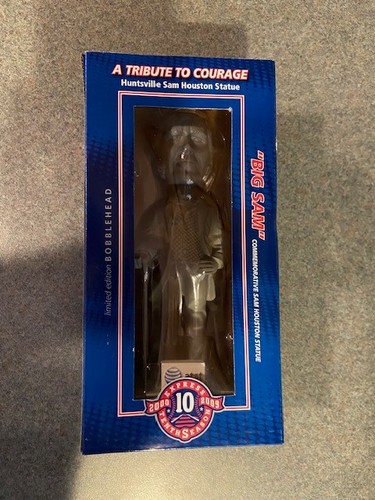 BIG SAM Commemorative Sam Houston Bobblehead Statue Round Rock Express ...