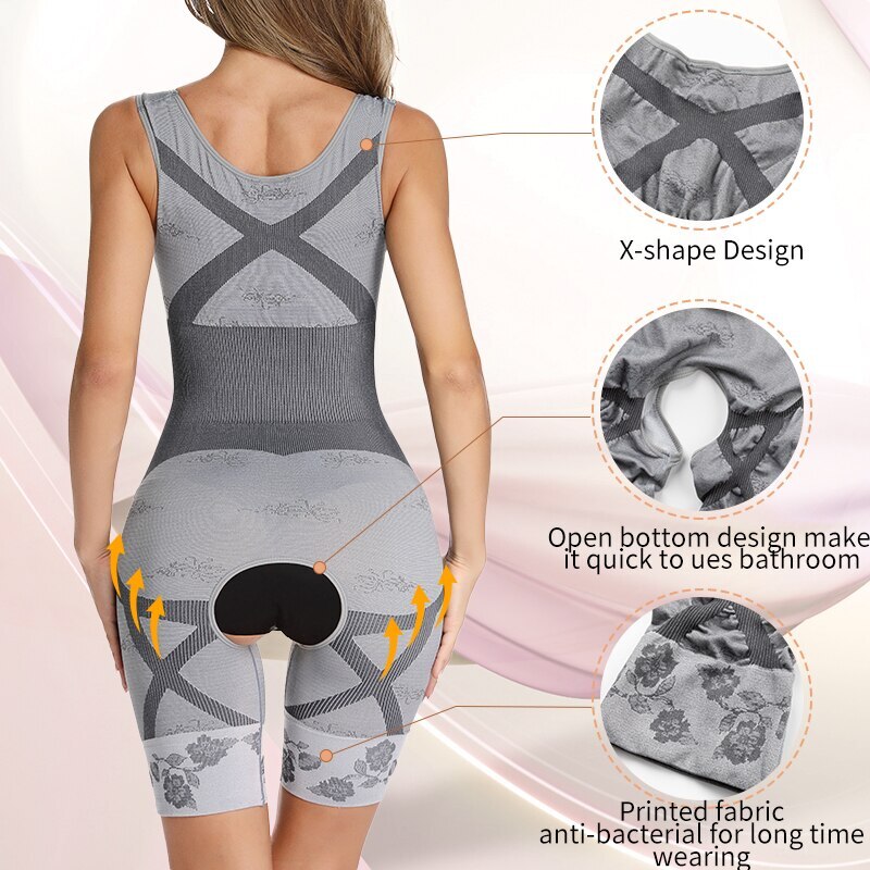 Slimming Women Full Body Shaper Underwear Bodysuit Shapewear Tummy ...