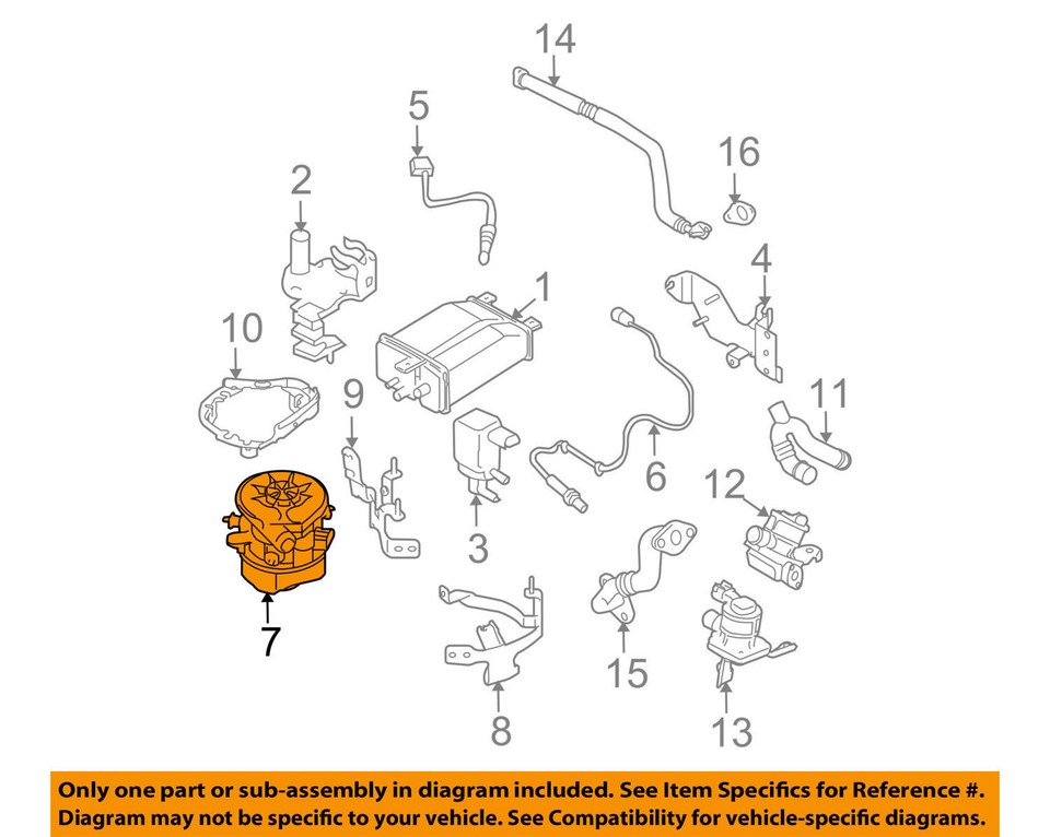 Subaru 14828AA060 OEM Secondary Air Pump Emissions 2007 2008 FORESTER ...